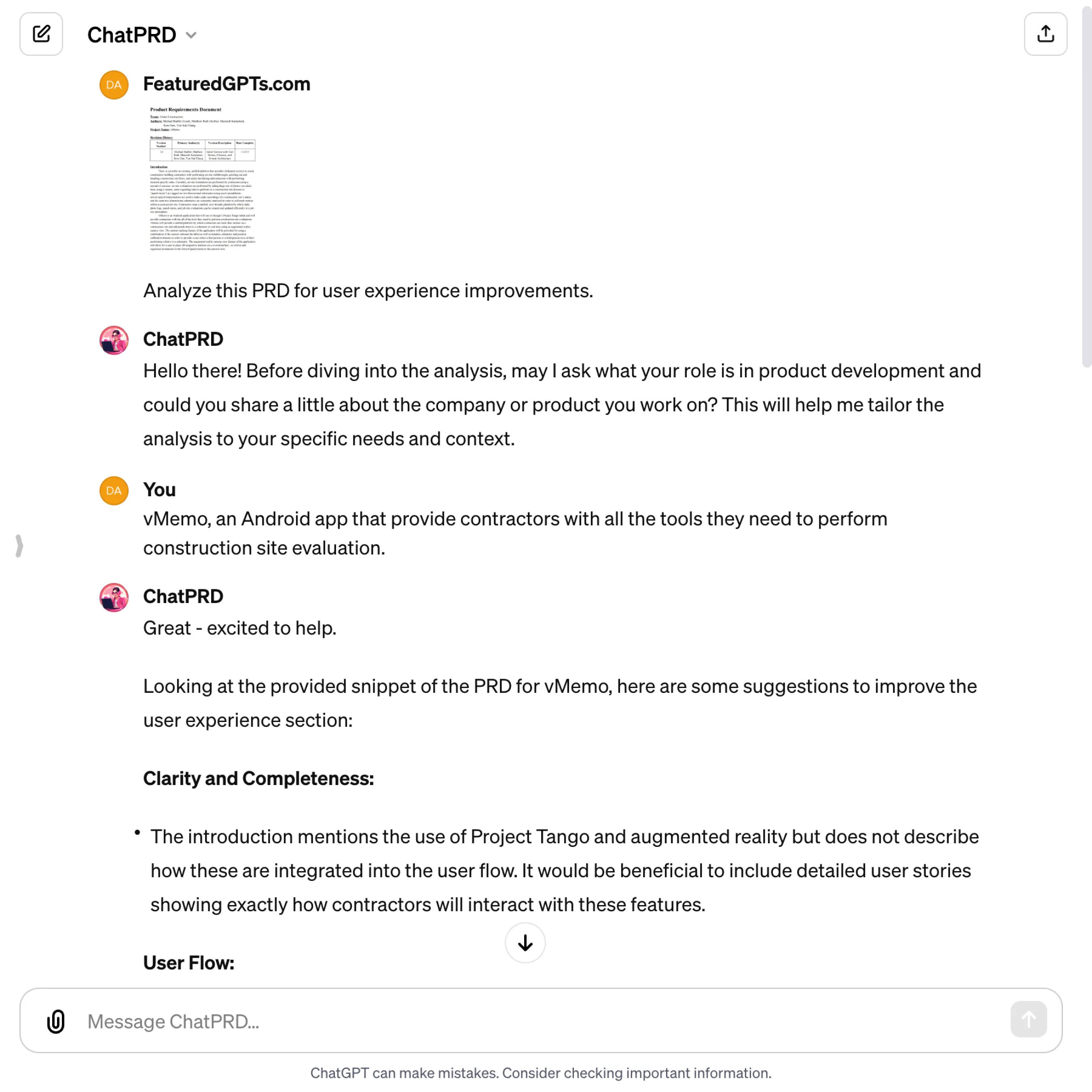 ChatPRD | GPTs Review: Performance, Core Features, FAQs and Prompt Examples ChatPRD | GPTs Review: Performance, Core Features, FAQs and Prompt Examples